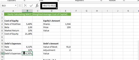 How To Calculate Wacc In Excel Best Excel Tutorial