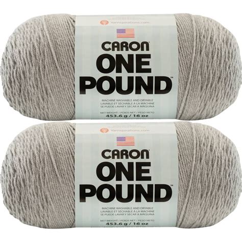 Caron One Pound Soft Graymix Yarn 2 Pack Of 454g16oz Acrylic 4