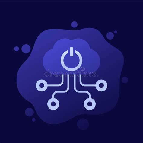 Edge Computing Technologies Icon With Cloud Vector Stock Vector