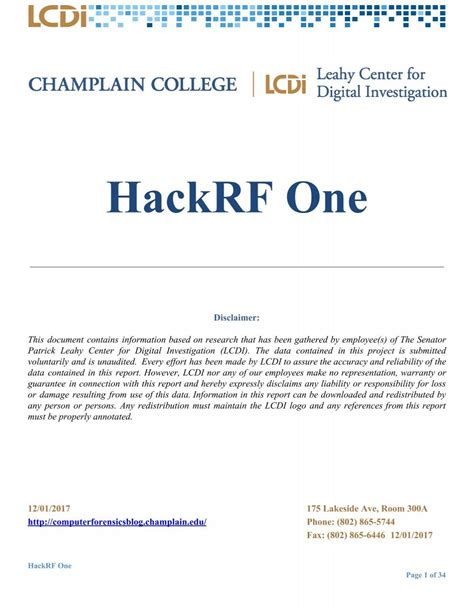 Hackrf One Tutorialf2017 Reportdocx 1