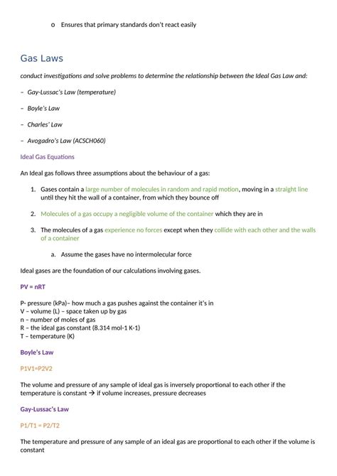 chemistry preliminary syllabus notes complete chemistry year 11 hsc