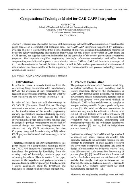pdf computational technique model for cad capp integration