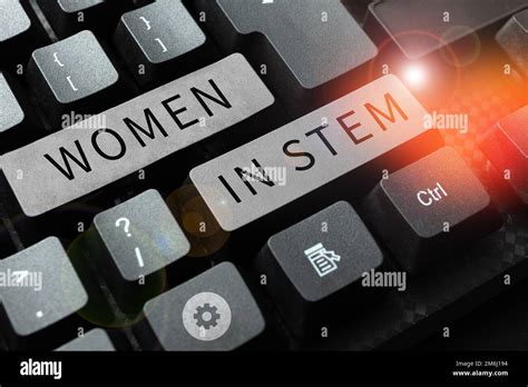 Text Caption Presenting Women In Stem Business Concept Science