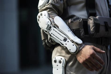 Premium Photo Advanced Mobility Via Ai Person In Robotic Exoskeleton Suit Marks Healthcare