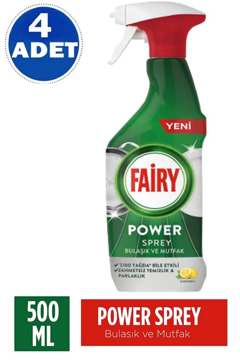 Fairy Power Sprey 3’ü 1 Arada Bulaşık Ve Mutfak 500 Ml 4 Adet Fiyatı ...