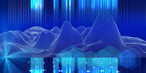 와이어프레임 알고리즘을 사용하여 추상 배경은 데이터와 흐린 선을 분석합니다 분석 알고리즘 데이터 비즈니스 과학 및 기술 배너 빅 데이터 양자 암호화 개념 감정에 대한 스톡