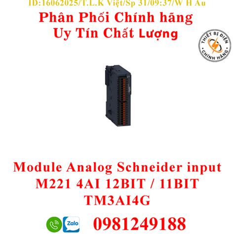 Module Analog Schneider Input M221 4ai 12bit 11bit Tm3ai4g