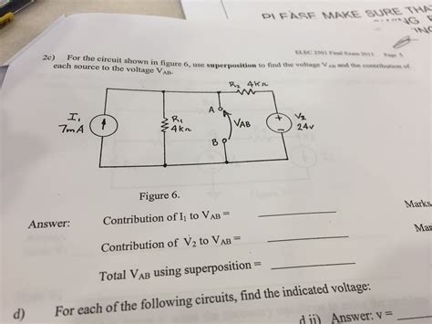 Solved For The Circuit Shown In Figure Use Superposition Chegg