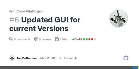 Updated Gui For Current Versions By Tobideboumaa · Pull Request 6 · Kylincmmvital Signs · Github