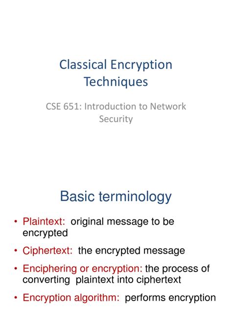 2 Classical Encryption Pdf Cipher Cryptography