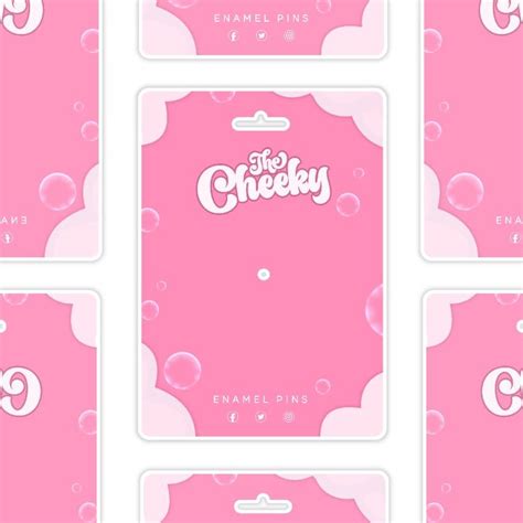 Pink Simple Enamel Pin Packaging Design 📌🩷 In 2025 Visual Identity