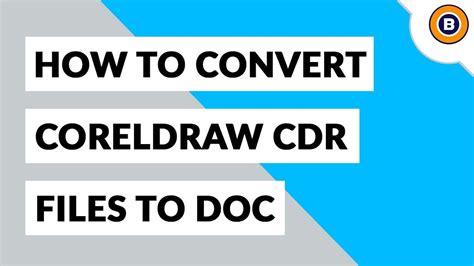 How To Convert CDR To DOC Format YouTube