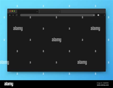 Browser Window Realistic Black Empty Browser Window With Toolbar