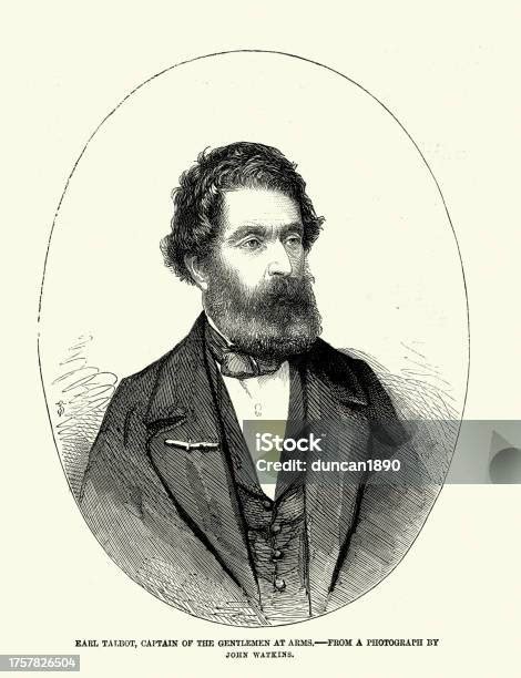 헨리 존 체트윈드탤벗 제18대 슈루즈버리 백작 제18대 워터퍼드 백작 제3대 탤벗 백작 영국 해군 사령관이자 보수당 정치인 1850 1859 년에 대한 스톡 벡터 아트 및