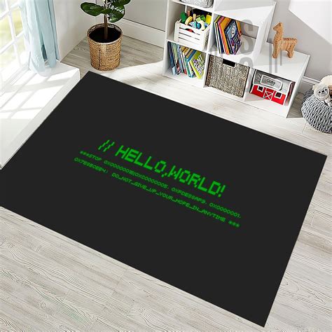 Programmer Hello World Rug Programming And Coding Rug Software Etsy