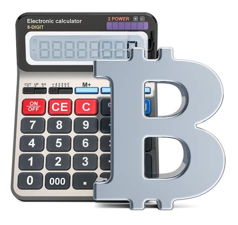 Premium Photo Calculator With Bitcoin Symbol 3d Rendering