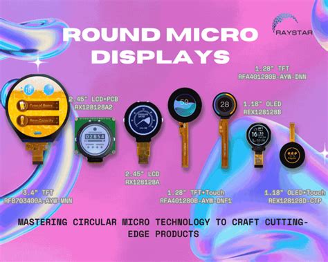 118 Inch Round Oled Display Module With Touch Screen Raystar