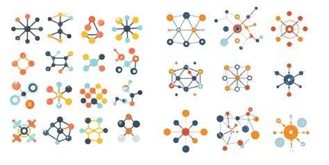 Premium Vector Molecule Connection Model Chemistry Particle And Color
