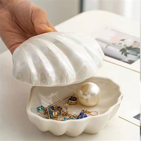 Clam Shell Ceramic Jewelry Storage Shop Online On Roomtery