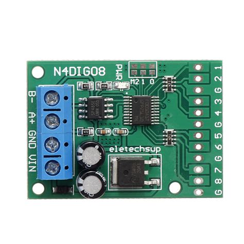 Dc6 24v 8ch Rs485 N4dig08 Ttl Modbus Rtu Control Module Npn Pnp Digital Switch Quantity