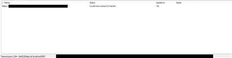Cant Connect To Tracker · Issue 446 · Transmissiontransmission · Github