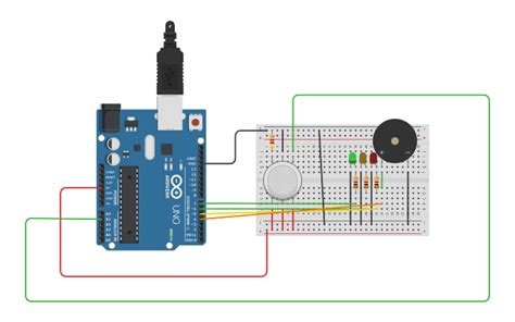 Circuit Design Fire Detection Project Tinkercad