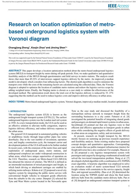 Pdf Research On Location Optimization Of Metro Based Underground