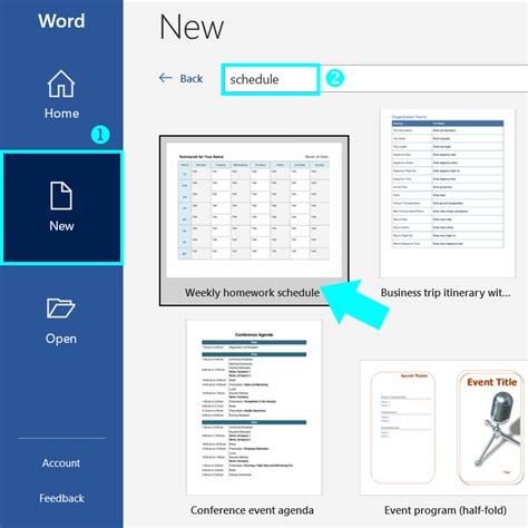 How To Make A Schedule On Word