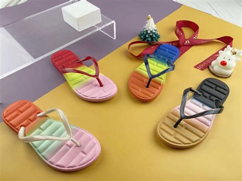 Lady Pvc Blowing Slipper Colorful Insole China Women Shoes And