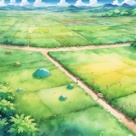 Barren Grassland Aerial View Stable Diffusion Online