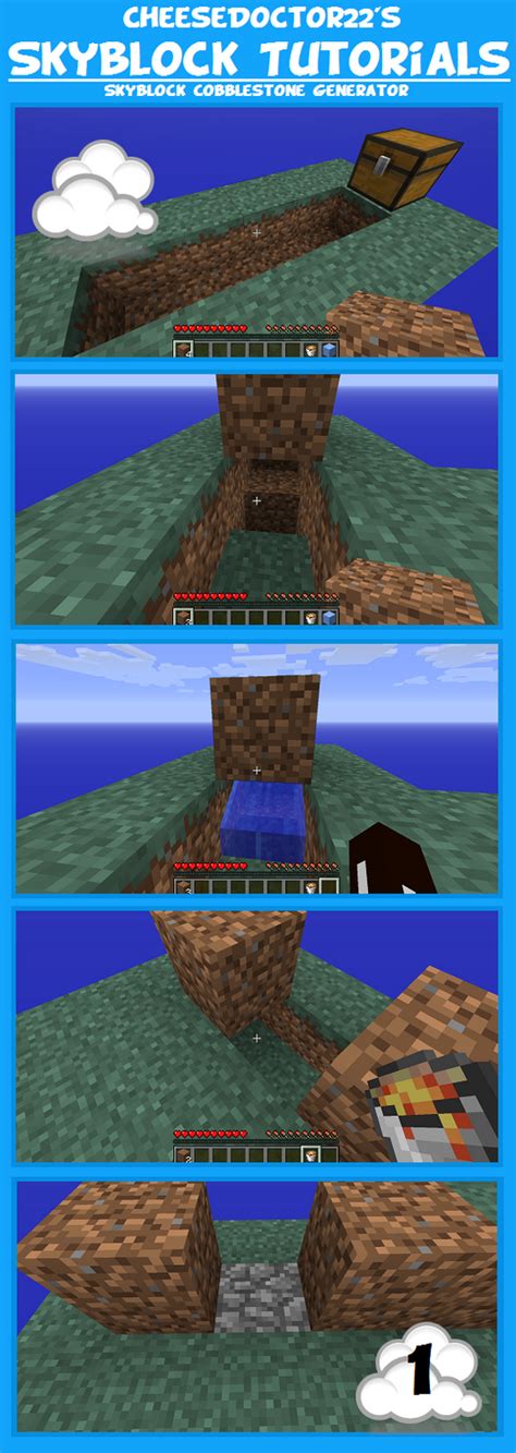 Skyblock Tutorials Cobblestone Generator By Cheesedoctor22 On Deviantart