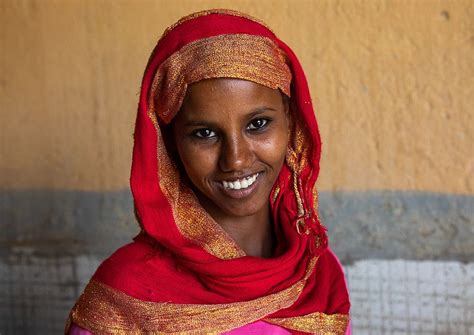 Portrait Of A Smiling Eritrean Woman Gash Barka Agordat Eritrea Eritrean Women African Beauty