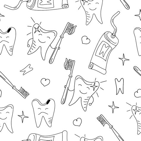 Premium Vector Teeth Cleaning Pattern3