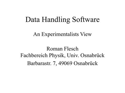 Ppt Data Handling Software Powerpoint Presentation Free Download