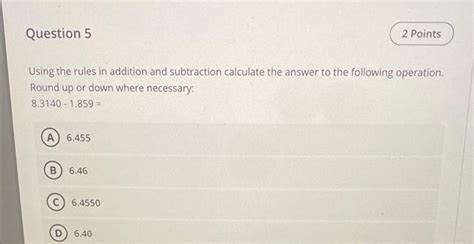 Solved Using The Rules In Addition And Subtraction Calculate Chegg Com