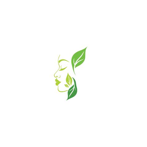 Ecological Leaf Logo Woman Leaf Face 42718660 Vector Art At Vecteezy