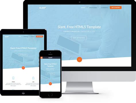 slant html5 bootstrap template fastcode space