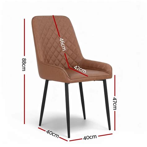 Artiss 2x Dining Chairs Retro Pu Leather Kitchen Lounge Cafe Accent