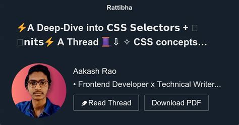 ⚡a Deep Dive Into 𝗖𝗦𝗦 𝗦𝗲𝗹𝗲𝗰𝘁𝗼𝗿𝘀 𝗨𝗻𝗶𝘁𝘀⚡ A Thread 🧵⇩ Thread From