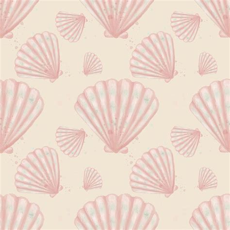 Pink Shells Wallpaper In 2024 Mural Wallpaper Pink Shell Wallpaper