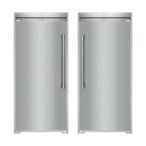 Stainless Stand Alone Column Refrigerator And Freezer With Single Flat