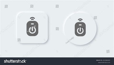 Remote Solid Icon Neomorphic Design Style Stock Vector Royalty Free 2222980387 Shutterstock