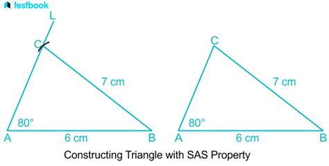 constructing triangle sss asa sas rhs with steps and examples