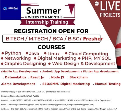 logical soft tech on linkedin we have started training internship for