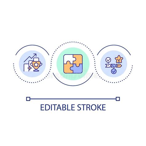 Build Success Strategy Loop Concept Icon Stock Vector Illustration Of