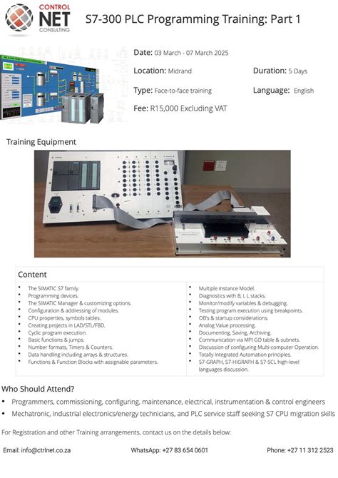 Plcprogramming Plc S7300 Automation Siemens Engineering Training