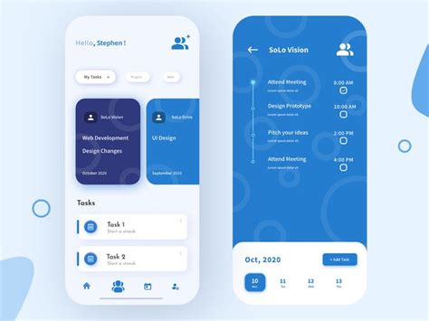 Solo Tasks Teams Screen App Interface Design Mobile App Design