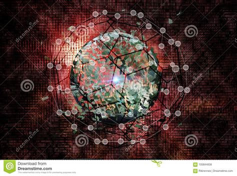 Binary Code With Explosion Of A Sphere Stock Photography CartoonDealer Com 105844838
