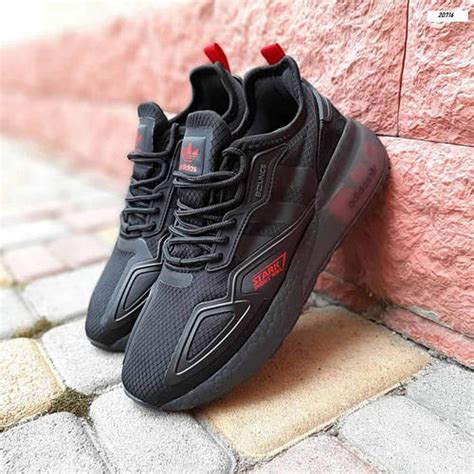 Купить Женские кроссовки Adidas ZX 2K (чёрные с красным) непромокаемые ...