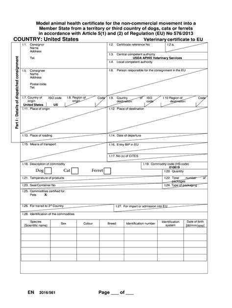 Usda Health Certificate Pdf Fill Out And Sign Online Dochub